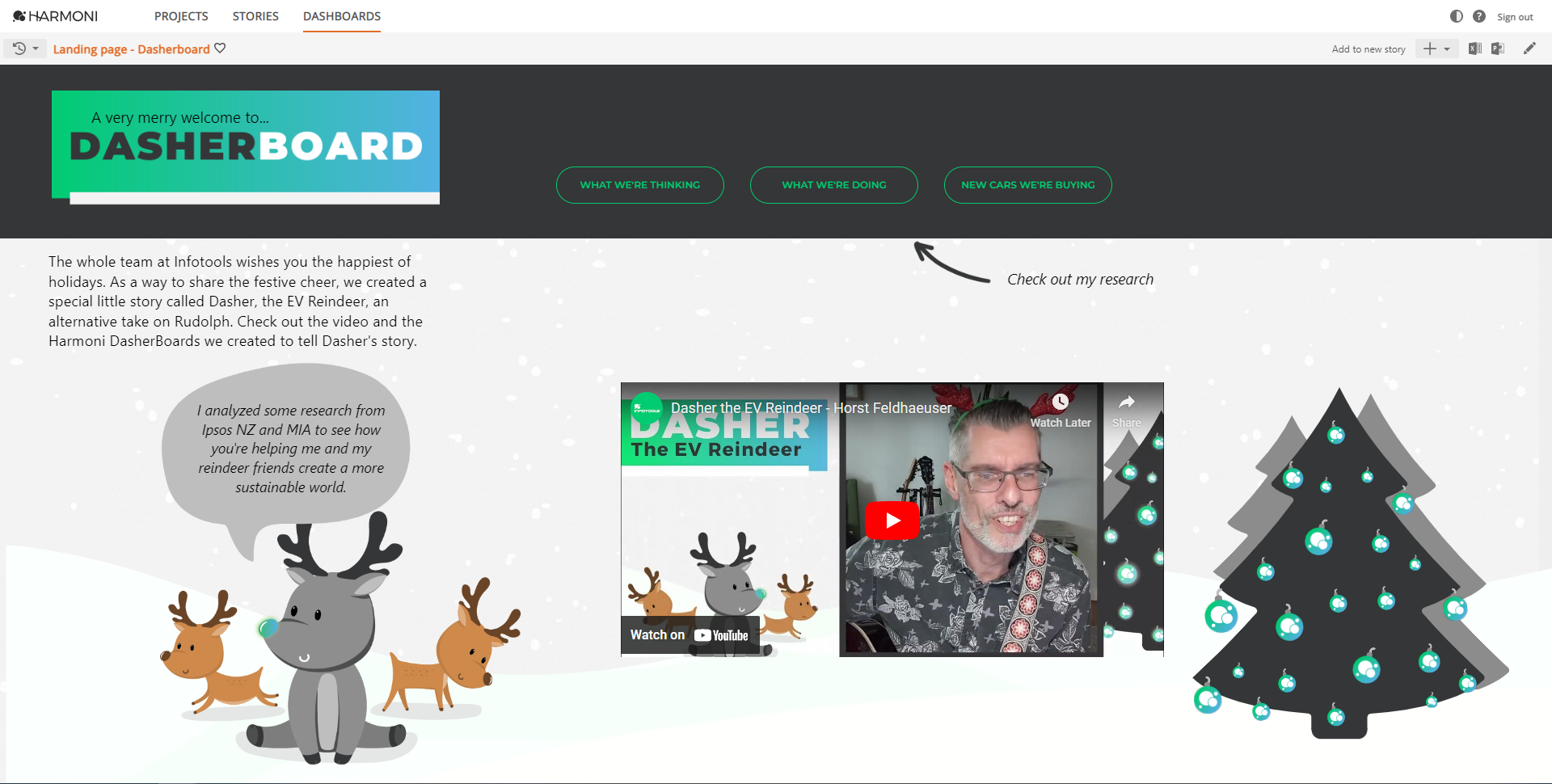 Dasher - the EV Reindeer